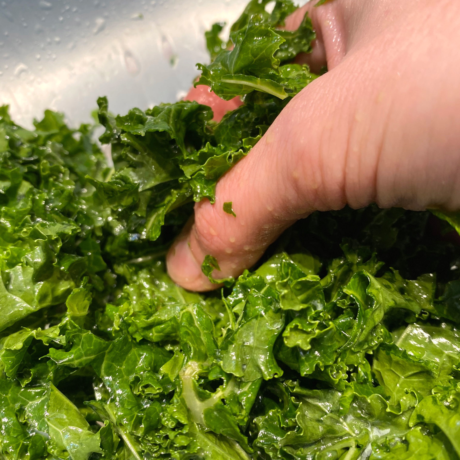 Massaged Kale Salad - The Busy Vegetarian