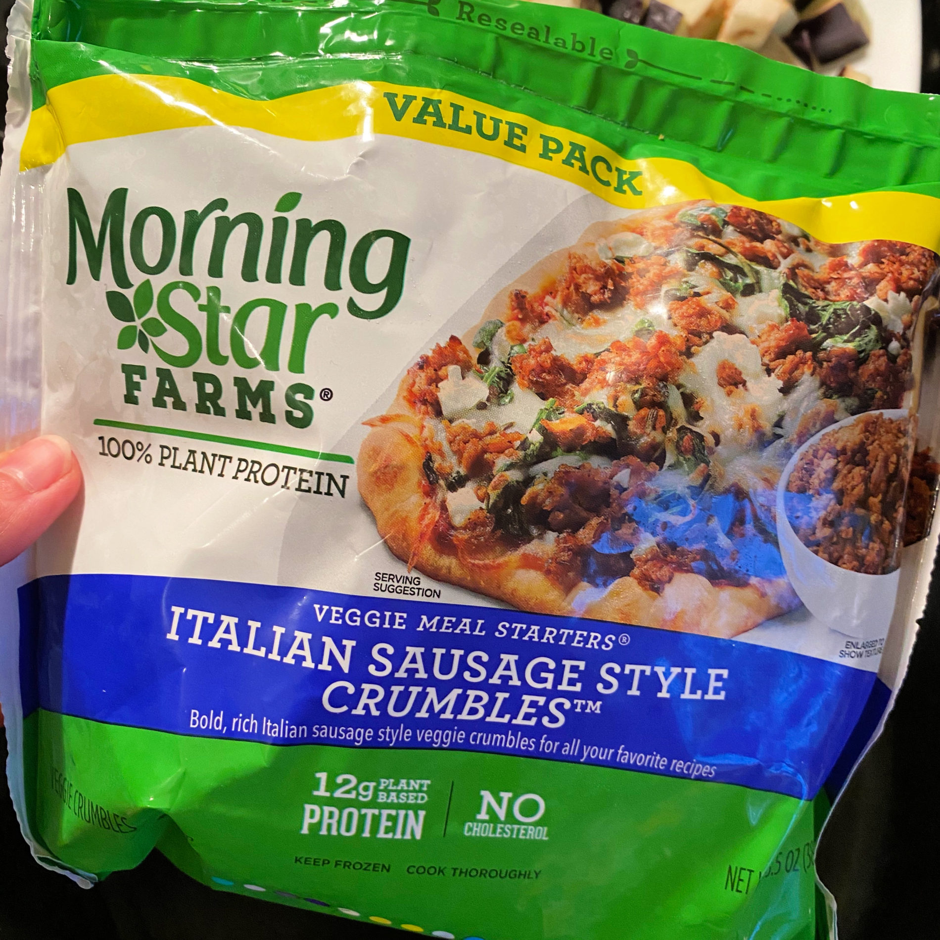 Eggplant & Meatless Crumbles - The Busy Vegetarian