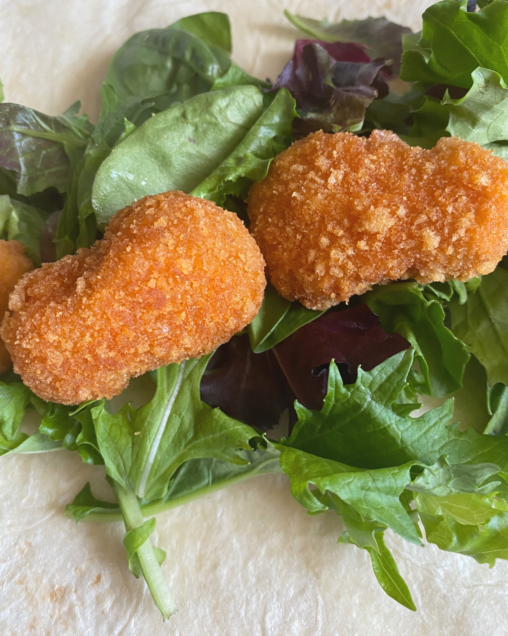 Meatless "Chicken Nugget" Wrap - The Busy Vegetarian