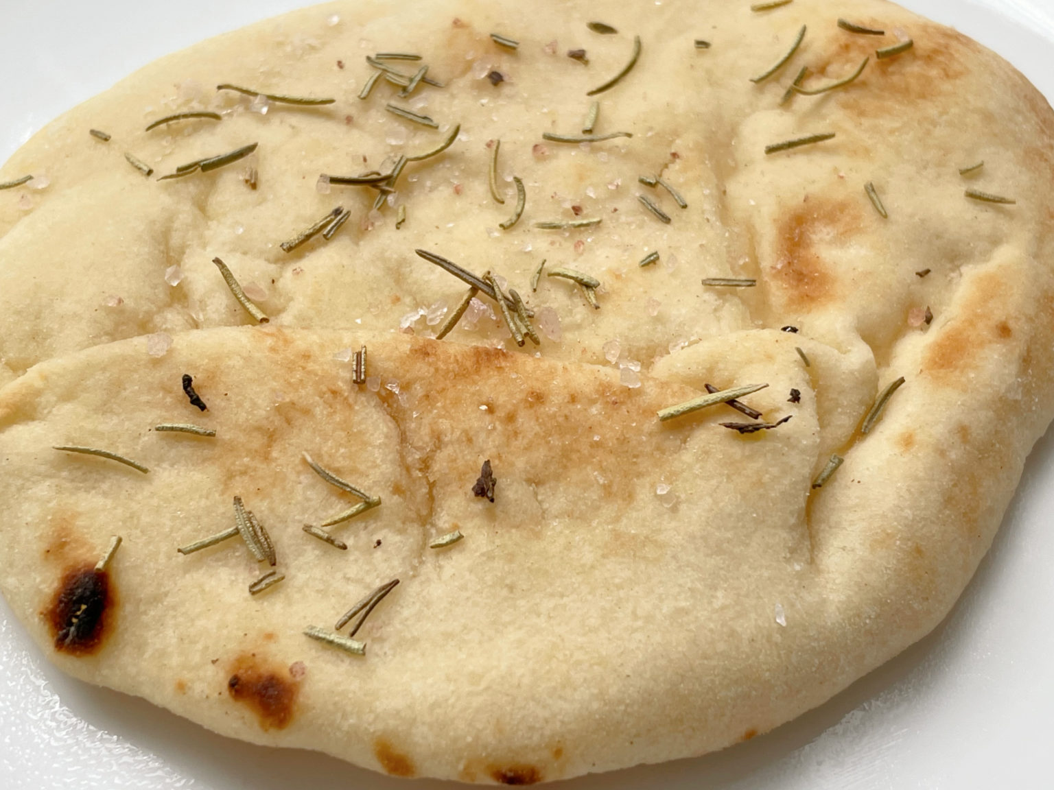 Naan Bread with Rosemary and Olive Oil - The Busy Vegetarian