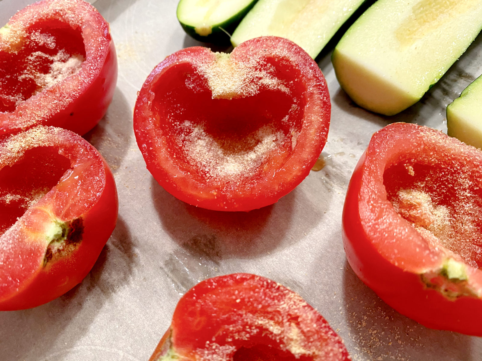 Baked Vegetables with Parmesan - The Busy Vegetarian